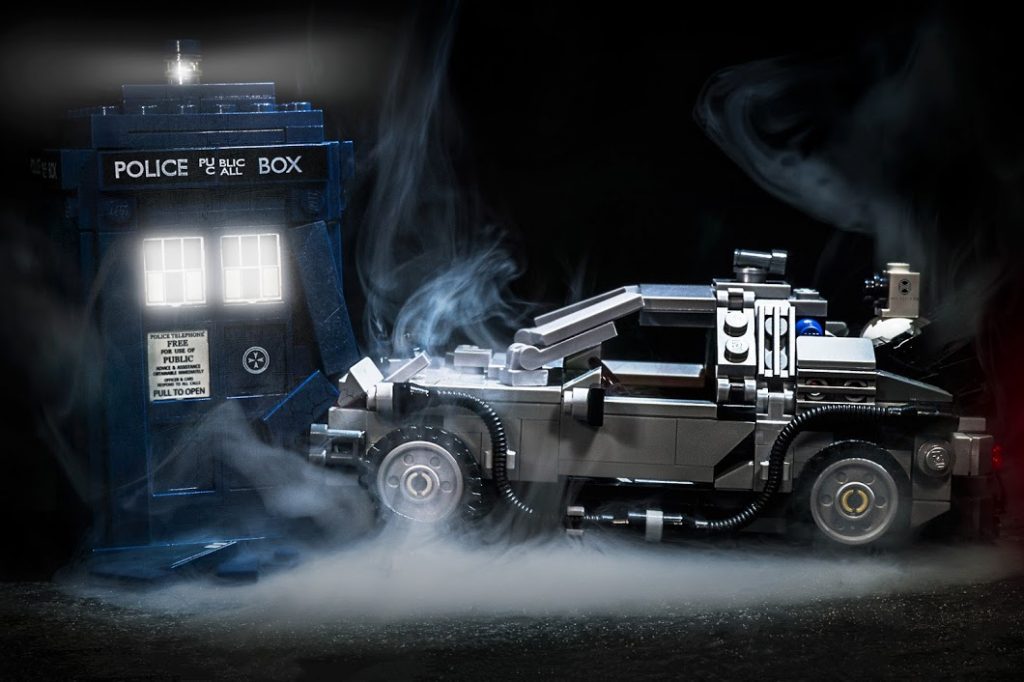 delorean_hits_tardis - Toy Photographers